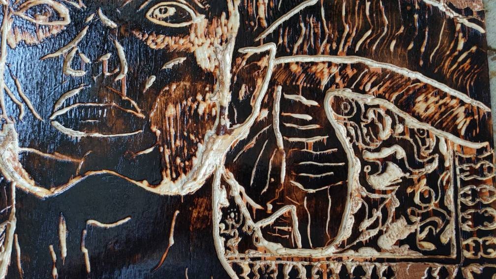 Horned Demon Goddess Wood Carving - Etsy