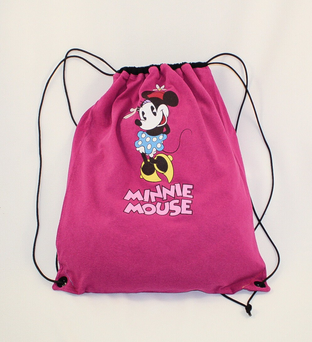 Minnie Mouse Drawstring Backpack, Minnie Drawstring Knapsack, Minnie ...