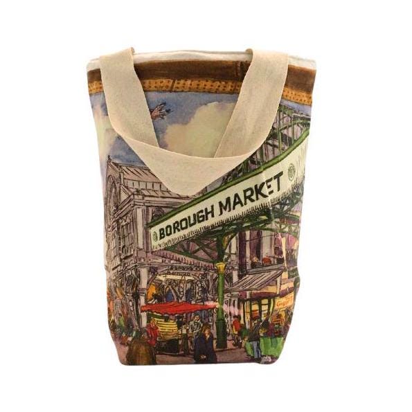 Tea Bag Upcycled Tea Towel Tote Bag. Reversible Borough Market Tea ...