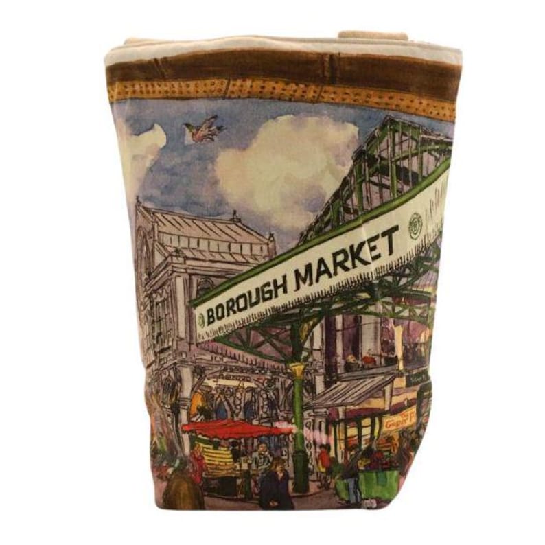 Tea Bag Upcycled Tea Towel Tote Bag. Reversible Borough Market Tea ...