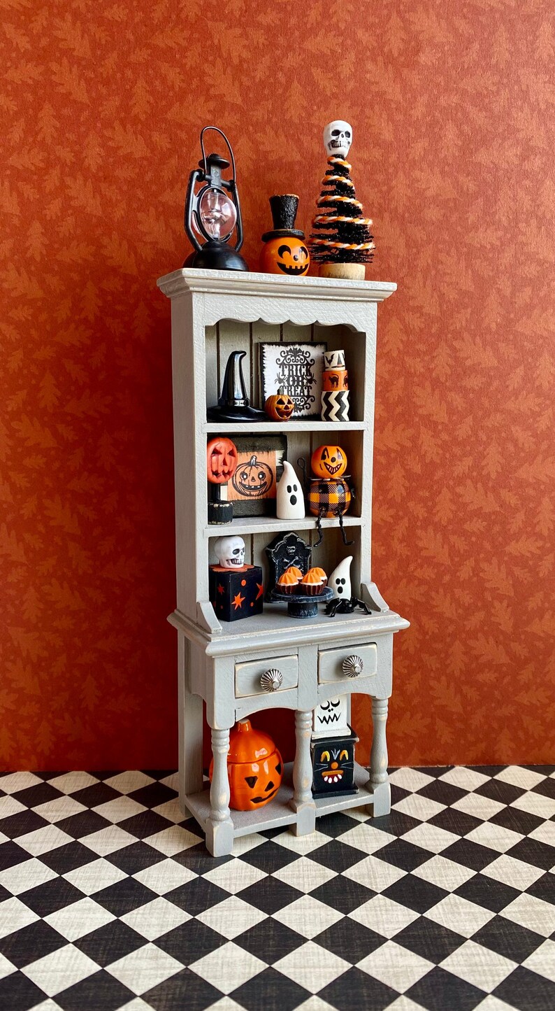 Miniature Halloween Hutch Artisan Halloween Miniatures 1:12 - Etsy