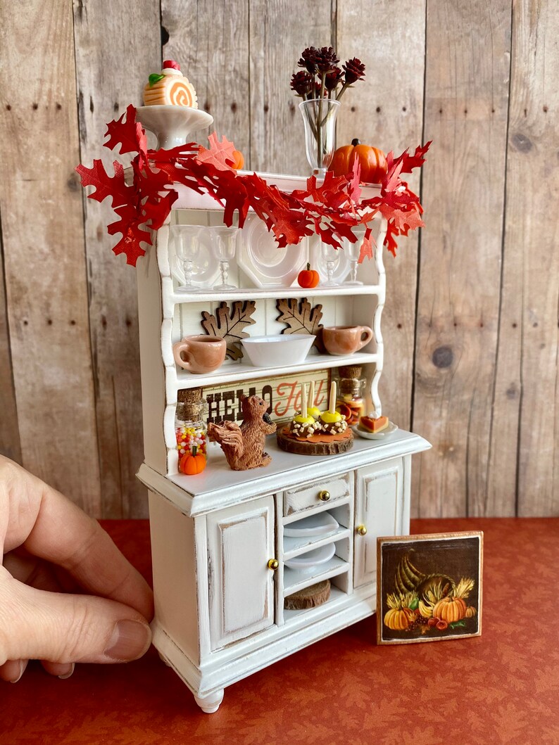 Dollhouse Miniature Hutch Handmade Holiday Miniatures - Etsy