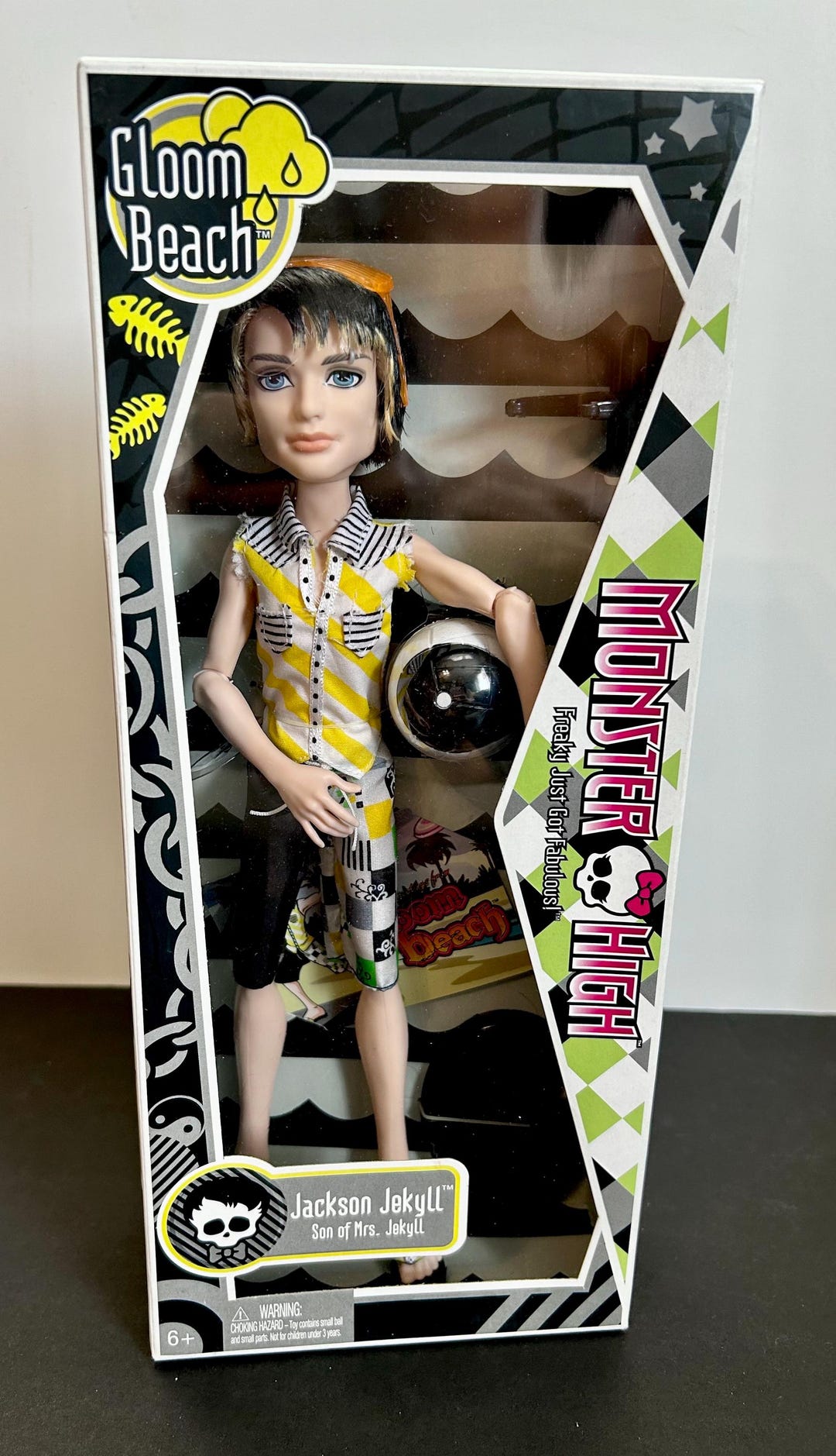 Monster High Jackson Jekyll Doll, Gloom Beach Jackson, Vintage Doll ...