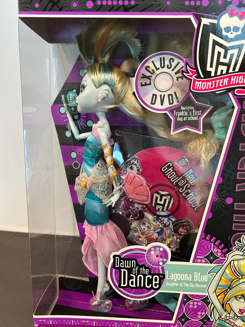 Monster High Lagoona Blue G1 Doll, Dawn of the Dance Lagoona, Vintage ...