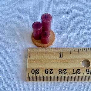 Miniature Christmas Candles, Christmas Miniatures, Red and Green ...