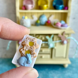 Miniature Easter Hutch, 1:12 Scale Easter Miniatures, Artisan Dollhouse ...