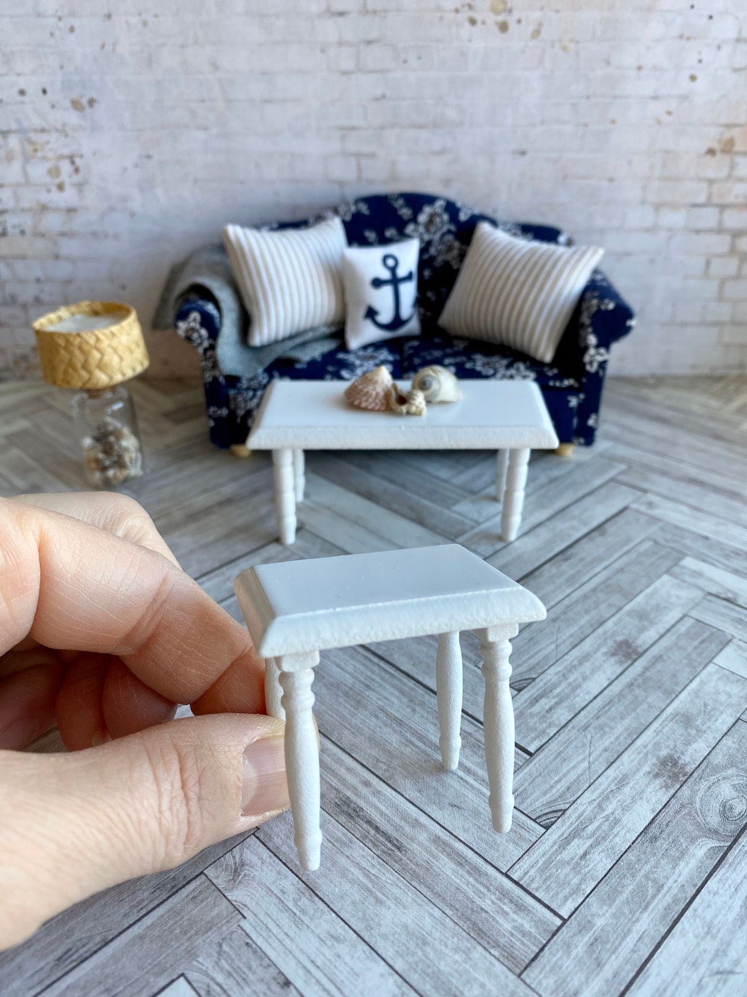 1:12 Scale Set of Sofa Tables, Dollhouse Furniture, Miniature Coffee ...