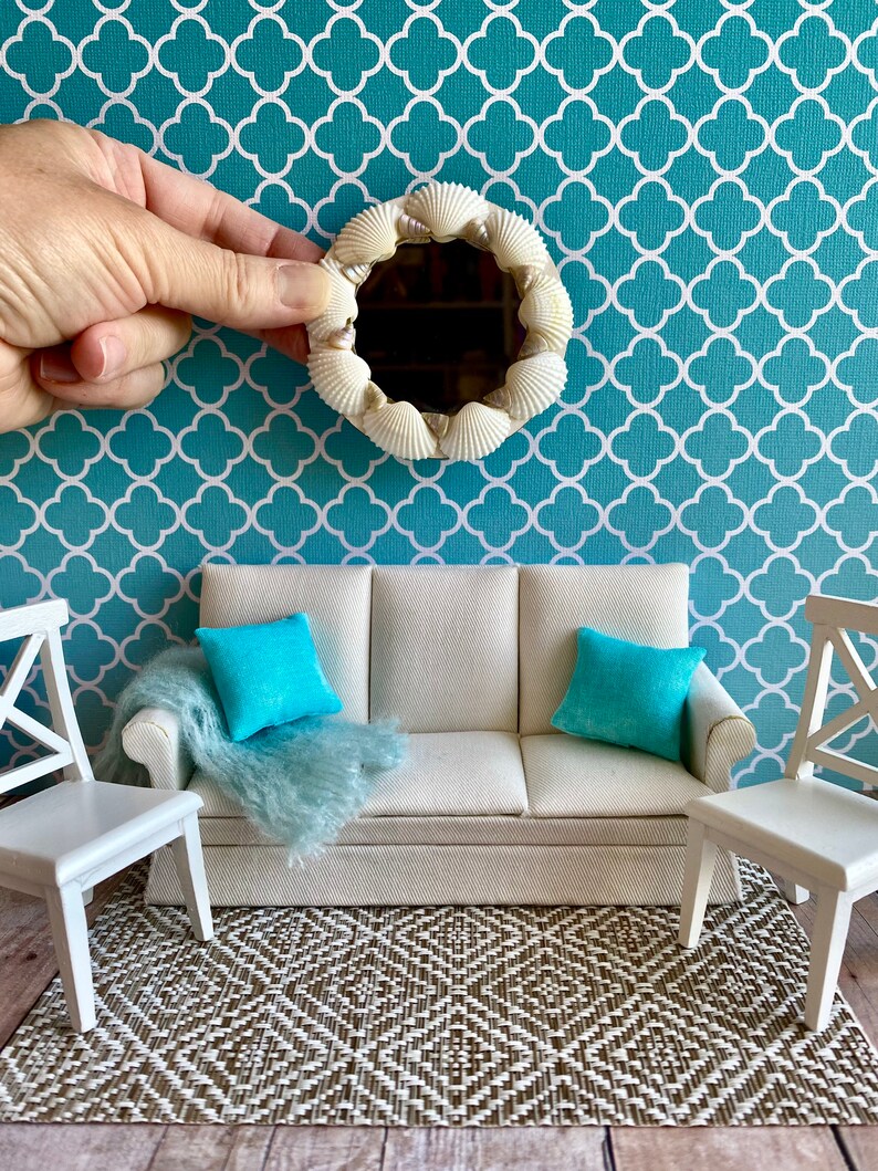 Miniature Sea Shell Mirror Dollhouse Mirror Artisan - Etsy