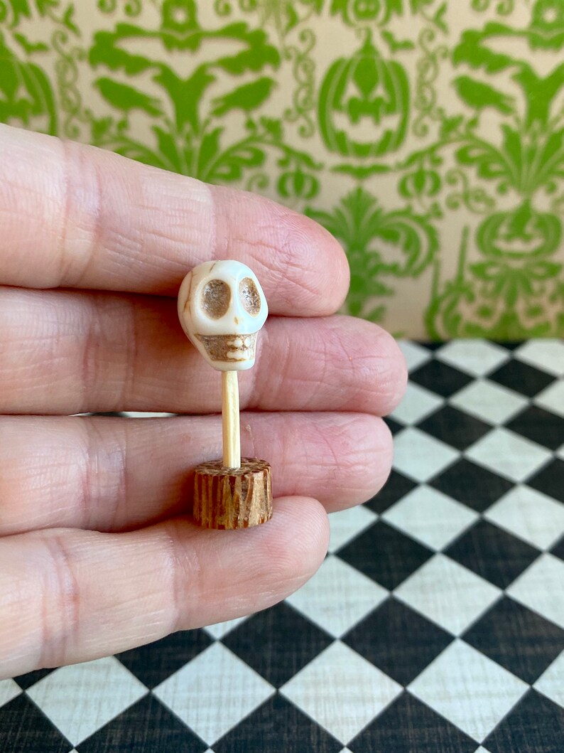 Miniature Skulls Miniature Halloween Decorations Handmade | Etsy