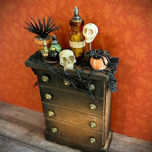 Haunted Dollhouse Dresser, 1:12 Scale Miniature Bedroom Chest of ...