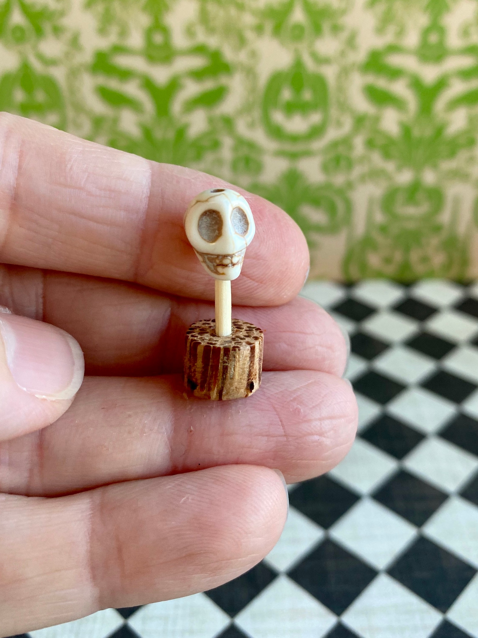 Miniature skulls Miniature Halloween Decorations handmade | Etsy