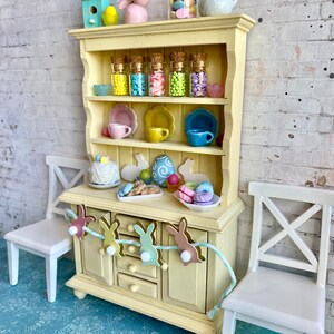 Miniature Easter Hutch, 1:12 Scale Easter Miniatures, Artisan Dollhouse ...