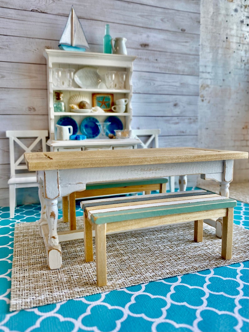 Miniature Beach Furniture 1:12 Scale Dollhouse Table and - Etsy