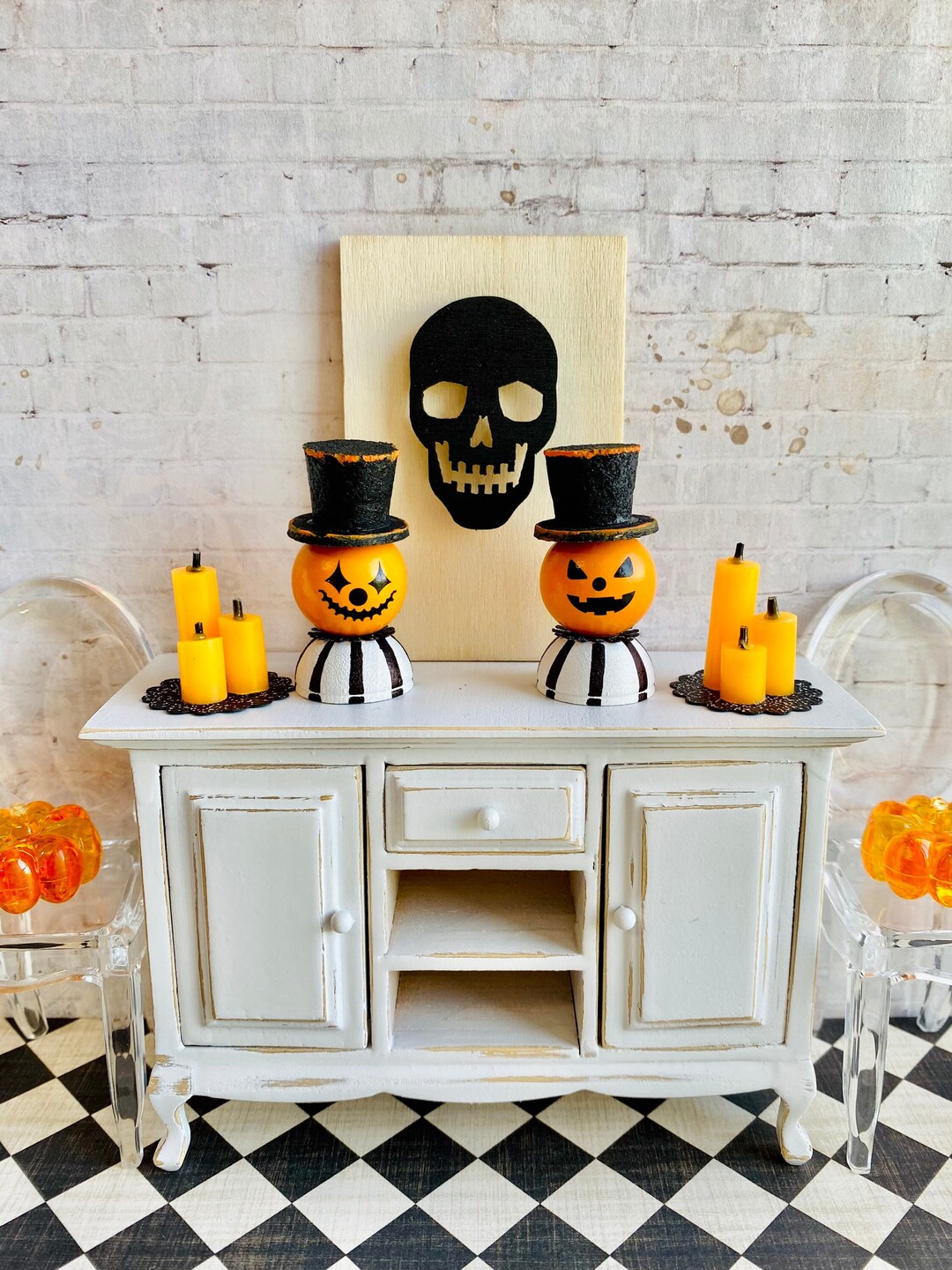 Vintage Halloween Miniatures, Artisan Miniatures, Miniature Pumpkin ...
