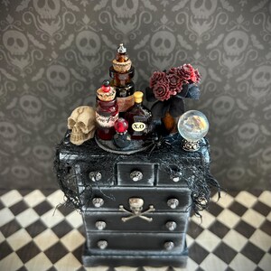 Haunted Dollhouse Dresser, 1:12 Scale Miniature Bedroom Chest of ...