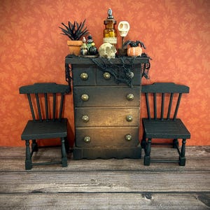 Haunted Dollhouse Dresser, 1:12 Scale Miniature Bedroom Chest of ...