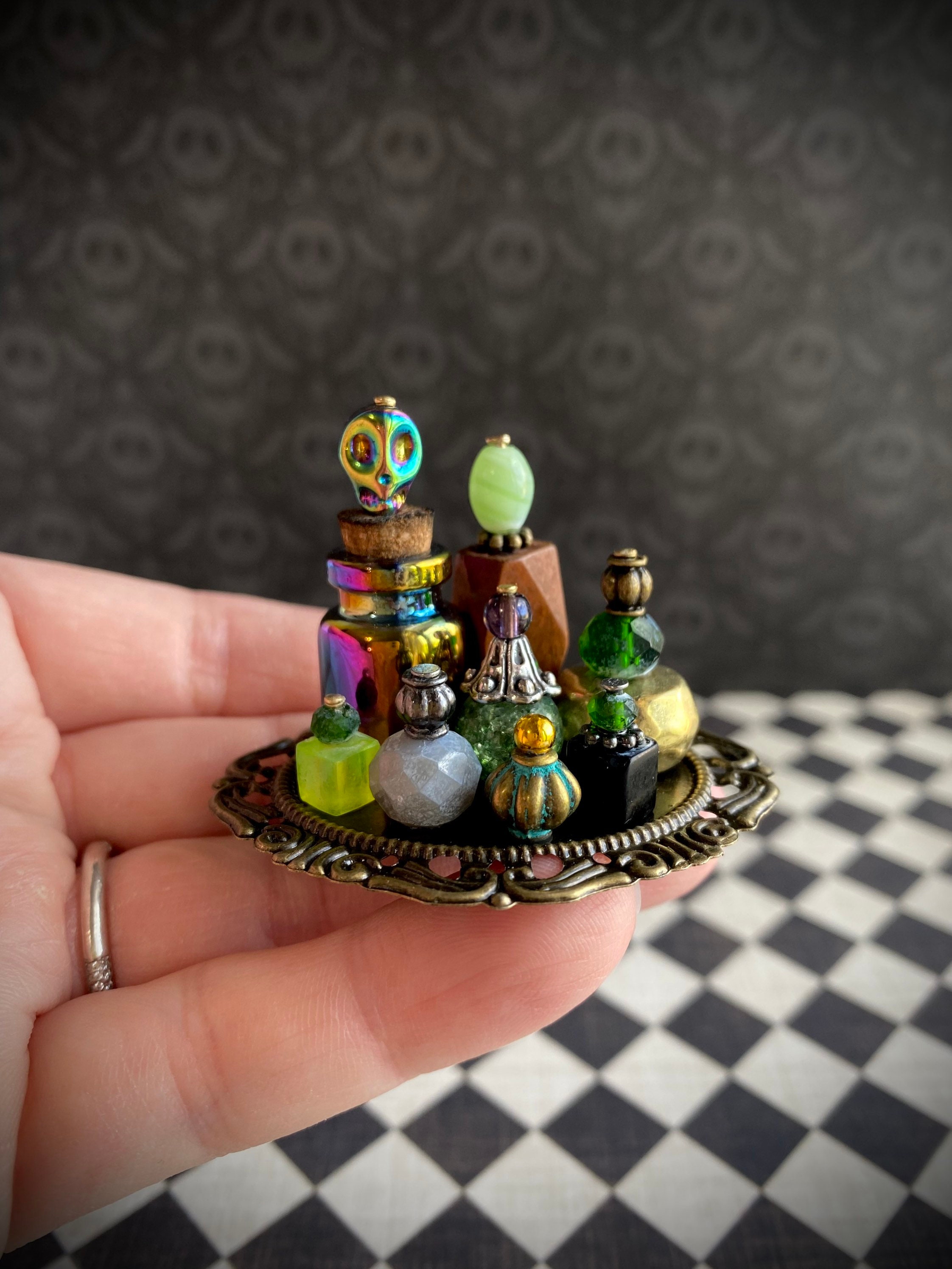 Halloween potions Booknook Miniatures Hand-Painted 1:12 scale Miniature ...