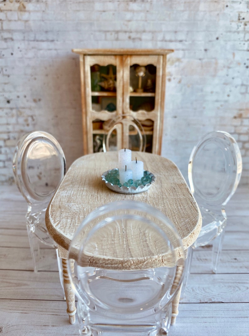 1:12 scale Miniature dining table beach house miniature | Etsy