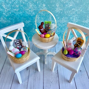 1:12 Scale Miniature Easter Basket, Miniature Easter Eggs, Dollhouse Easter Miniatures - Etsy