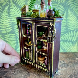 Miniature Fae Cabinet, Artisan Dollhouse Miniature, 1:12 Scale Fairy ...