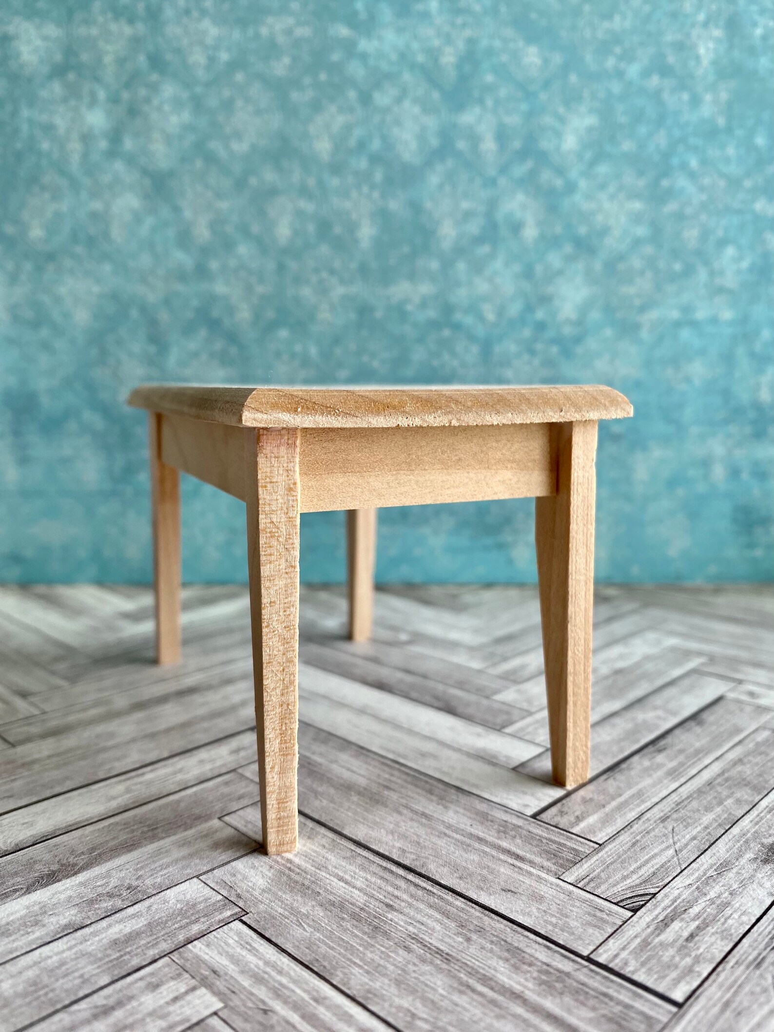 1:12 Scale Dining Table, Dollhouse Furniture, Miniature Wood Table - Etsy