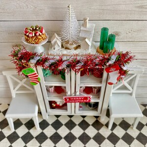 1:12 Scale Miniature Christmas Cabinet, Artisan Dollhouse Furniture ...