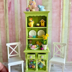 1:12 Scale Easter Hutch, Artisan Easter Miniatures, Miniature Dollhouse ...