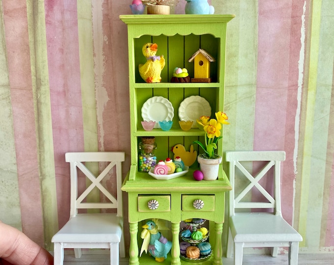 1:12 Scale Easter Hutch, Artisan Easter Miniatures, Miniature Dollhouse ...