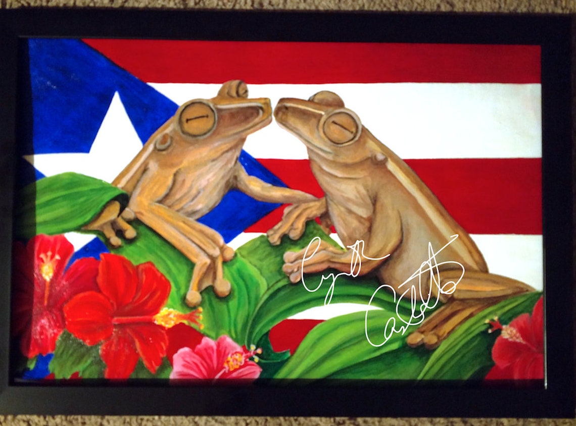 Coqui Love- Original Acrylic Painting or Prints for Sale - Etsy