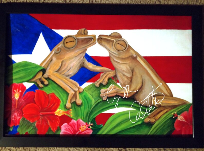 Coqui Love- Original Acrylic Painting or Prints for Sale - Etsy