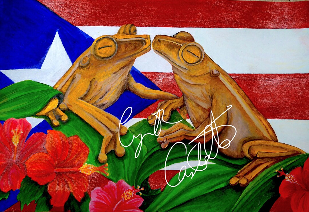 Coqui Love- Original Acrylic Painting or Prints for Sale - Etsy