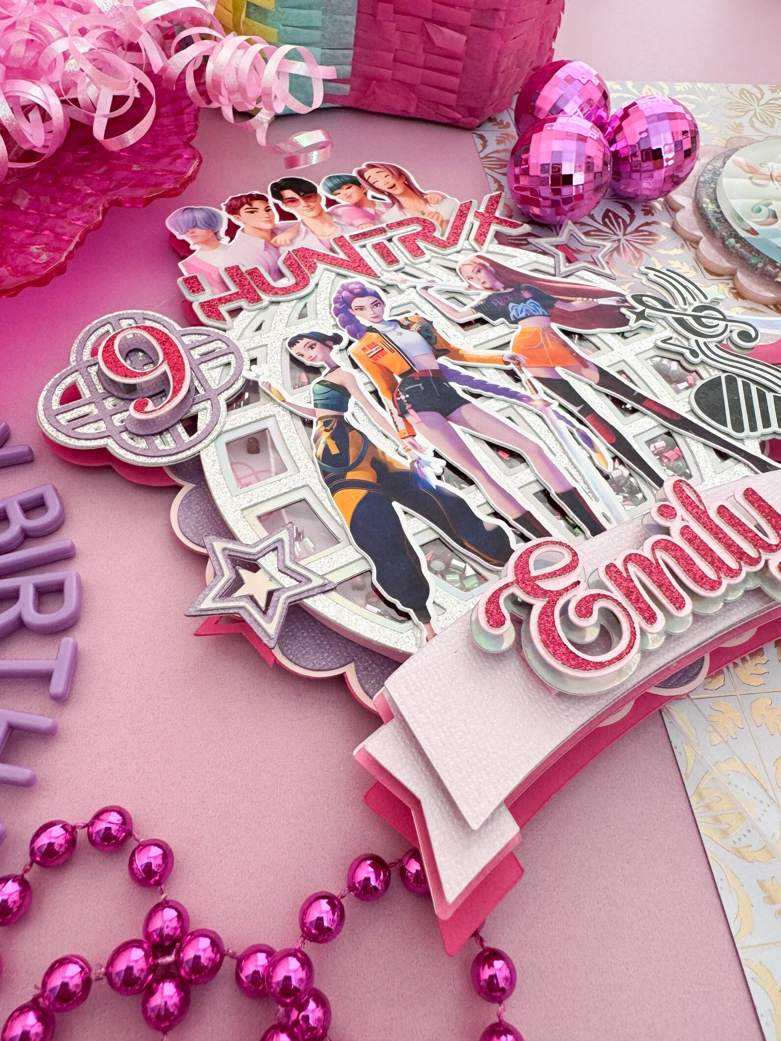 K-pop Custom Personalized Cake Topper, Demon Hunter, Saja Boys K-pop ...