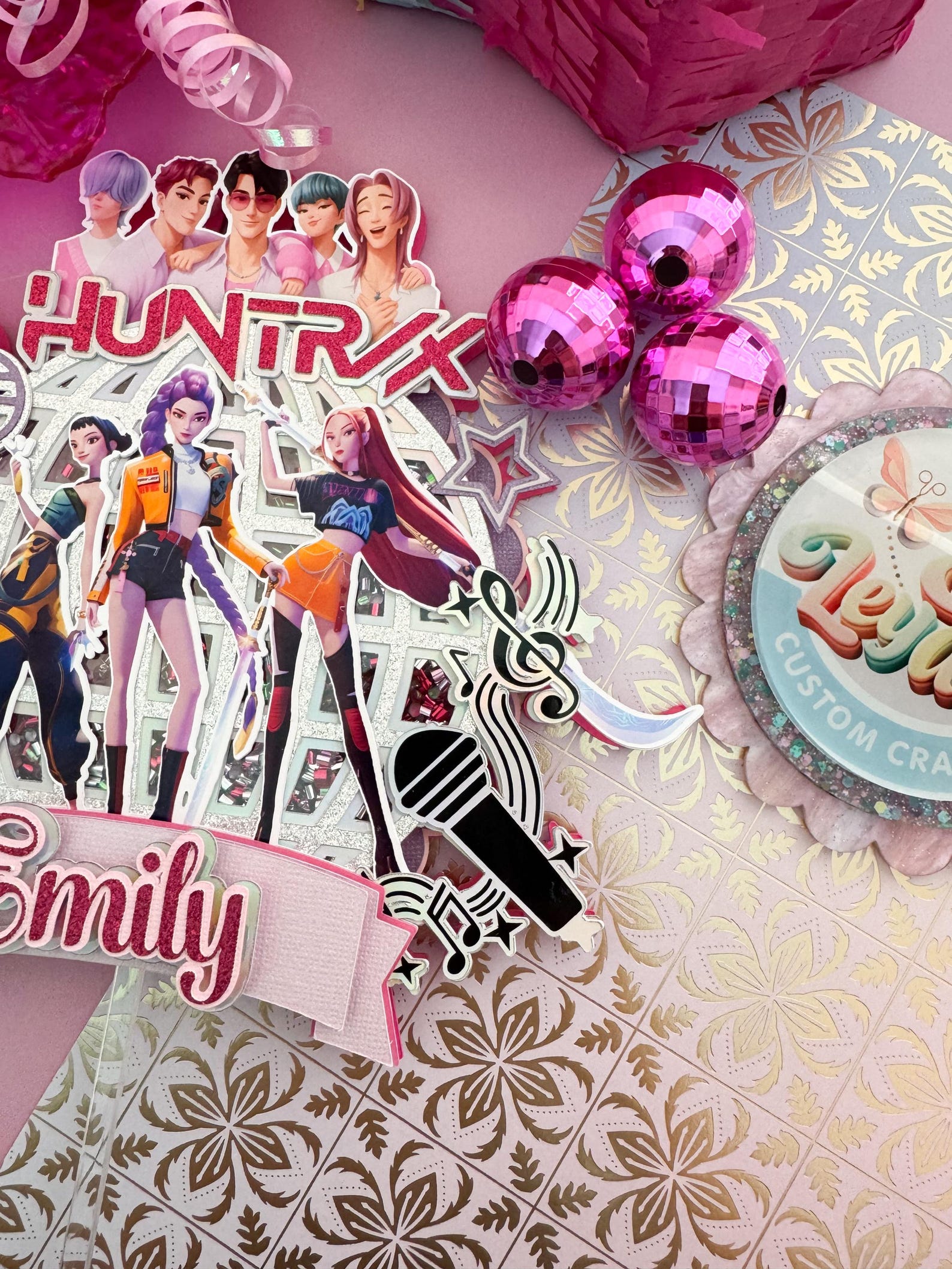 K-pop Custom Personalized Cake Topper, Demon Hunter, Saja Boys K-pop ...