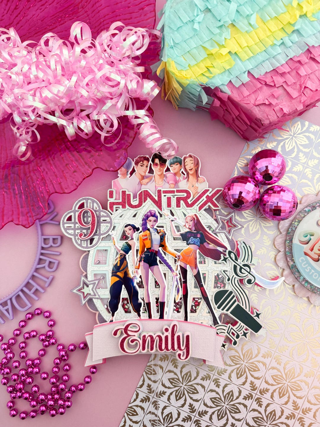 K-pop Custom Personalized Cake Topper, Demon Hunter, Saja Boys K-pop ...