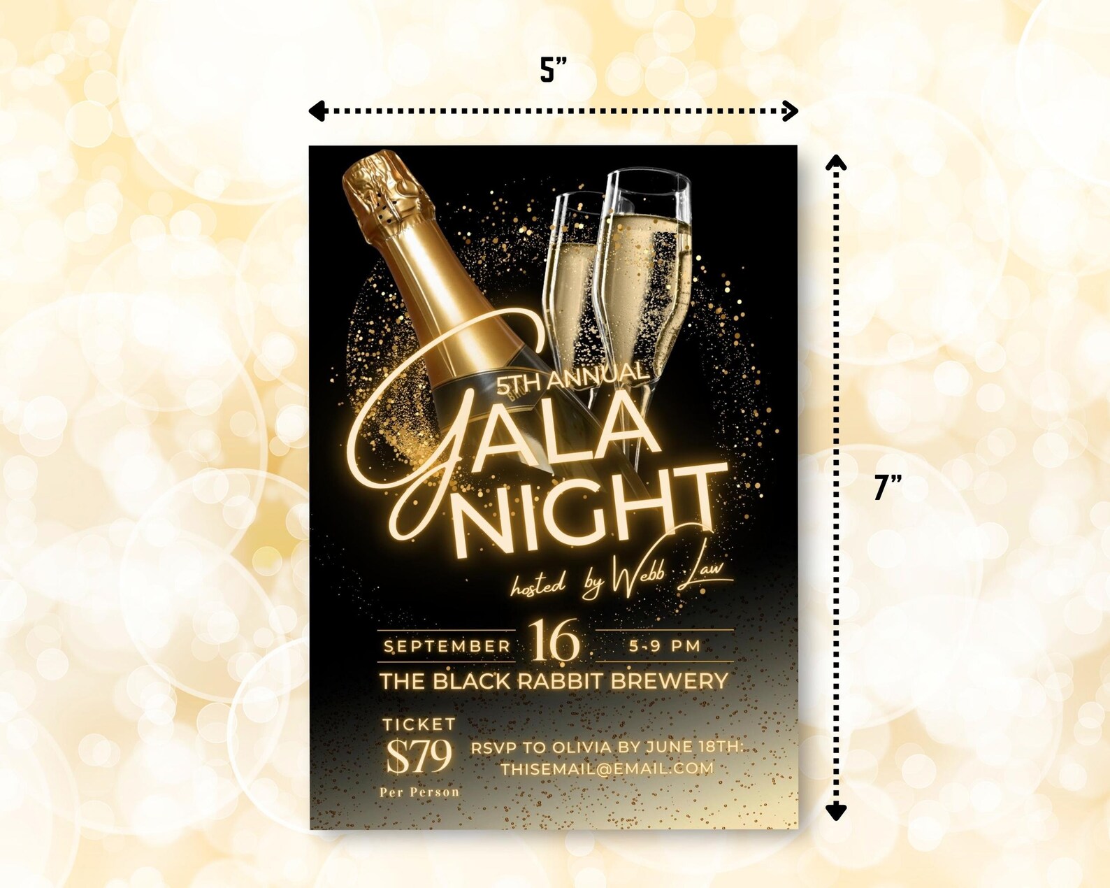 Editable Gala Night Party Invitation Gala Fundraiser Banquet - Etsy Canada