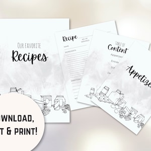 Editable Recipe Binder Template|recipe Binder Kit|custom Recipe Book ...