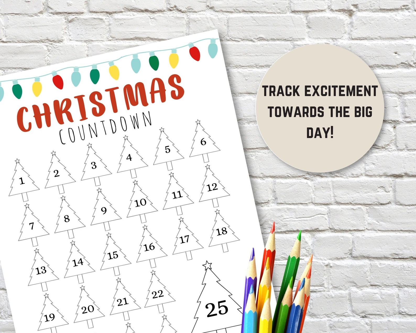 Printable Christmas Countdown | Advent Calendar | Kids Christmas ...