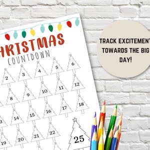Printable Christmas Countdown | Advent Calendar | Kids Christmas ...