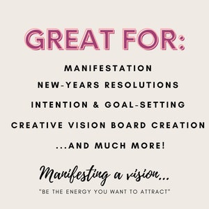 Editable Vision Board Template | Intention and Goals Setting 2025 2026 ...