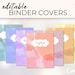 Editable Printable Binder Covers | Binder Cover Template | Binder ...