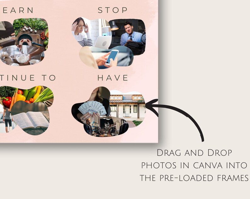 Editable Vision Board Template | Intention and Goals Setting 2025 2026 ...