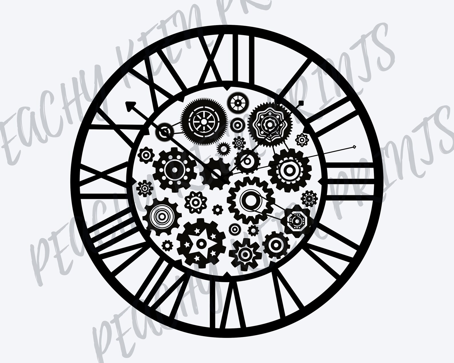 Steampunk Wall Clock Instant Download SVG SVG File Bundle - Etsy