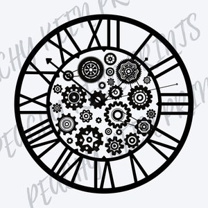 Steampunk Wall Clock Instant Download SVG | SVG File Bundle | Cricut ...