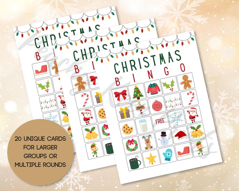 Printable Christmas BINGO Game | Holiday Party Game | Christmas ...
