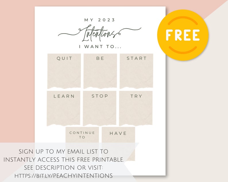 Editable Vision Board Template | Intention and Goals Setting 2025 2026 ...