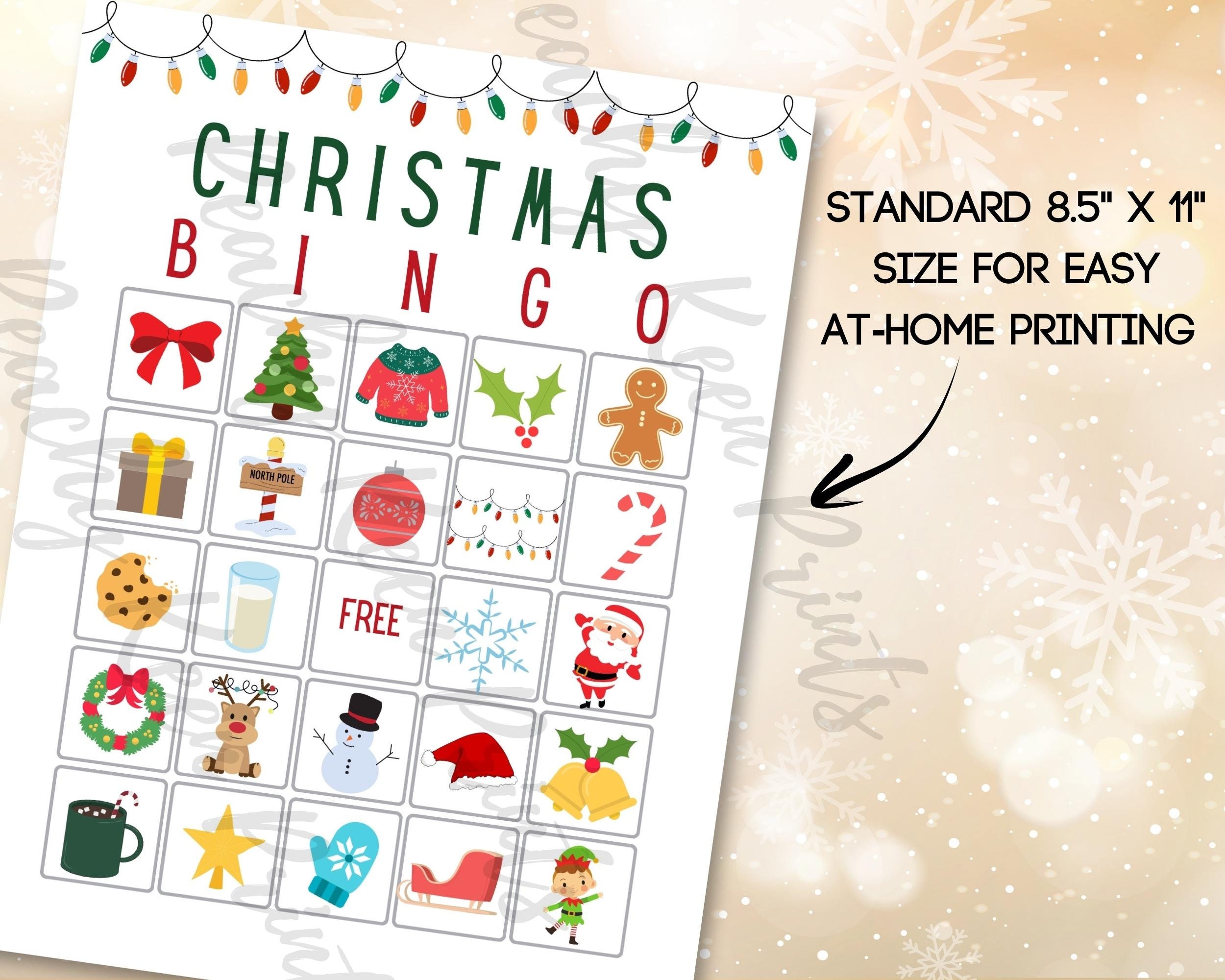 Printable Christmas BINGO Game | Holiday Party Game | Christmas ...