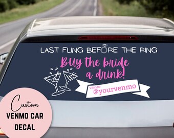 Venmo Bachelorette Car Decal - Etsy