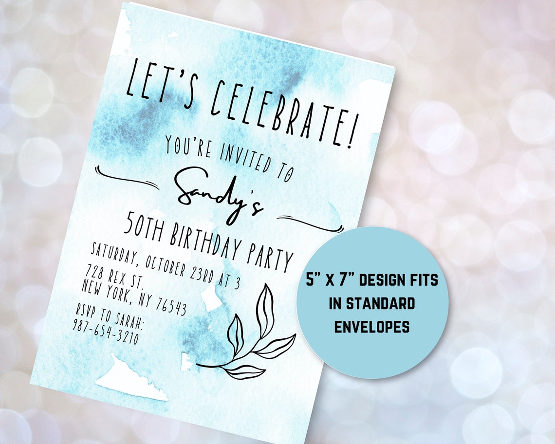Editable Blue Party Invitation Printable Bluey Party Invite - Etsy