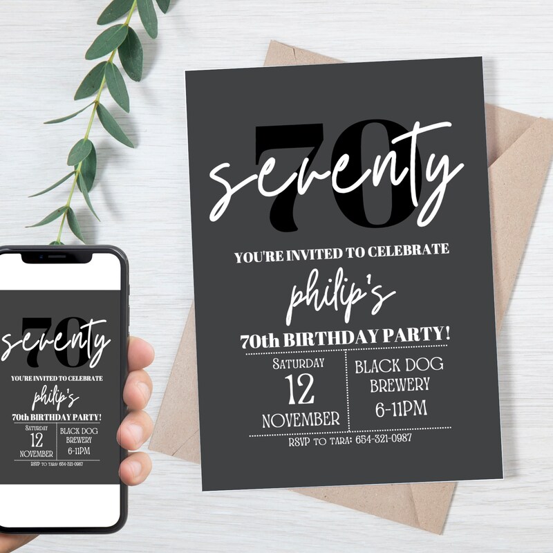 Men Birthday Invite - Etsy