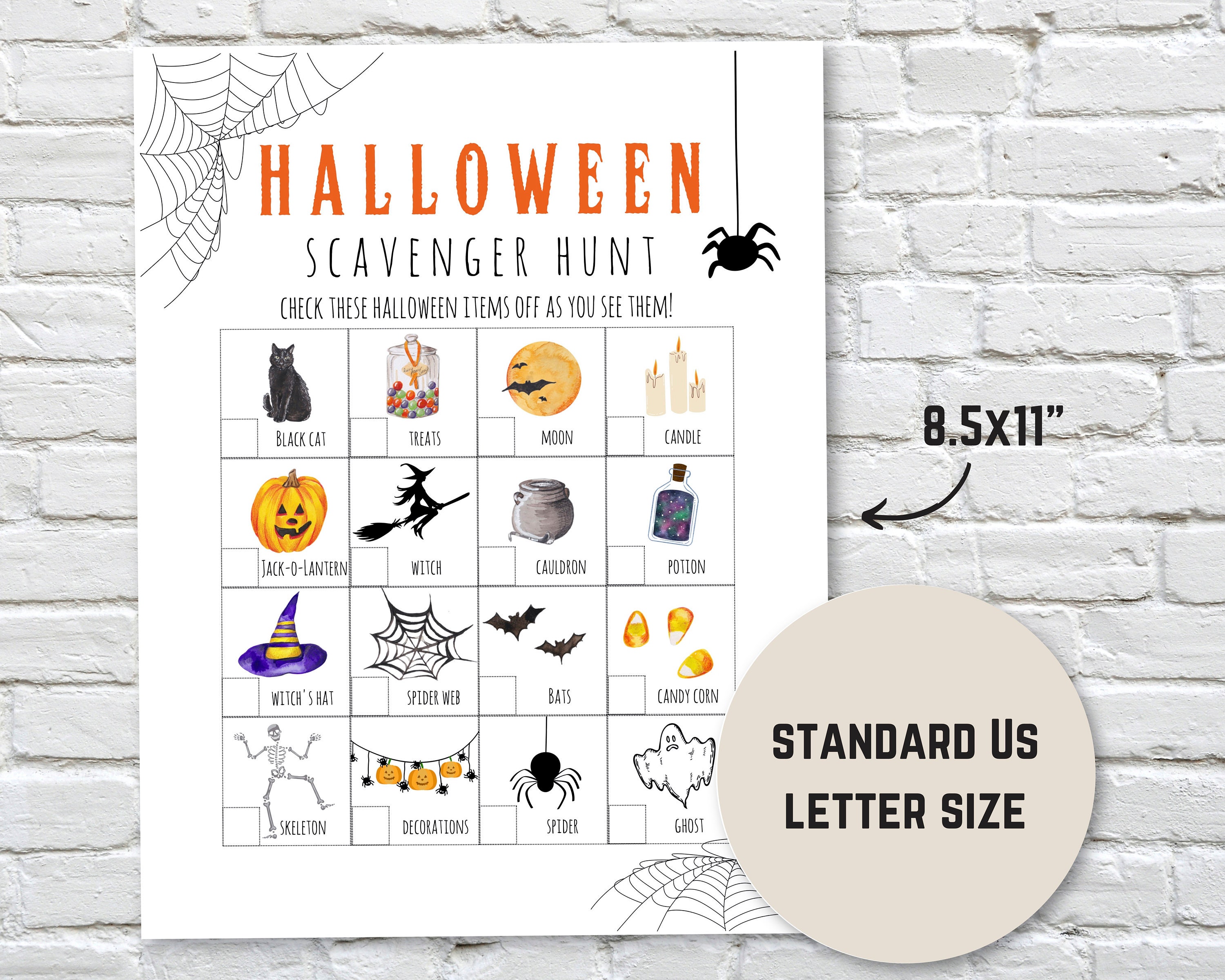 Printable Halloween Scavenger Hunt for Kids | Kids Halloween Activity ...